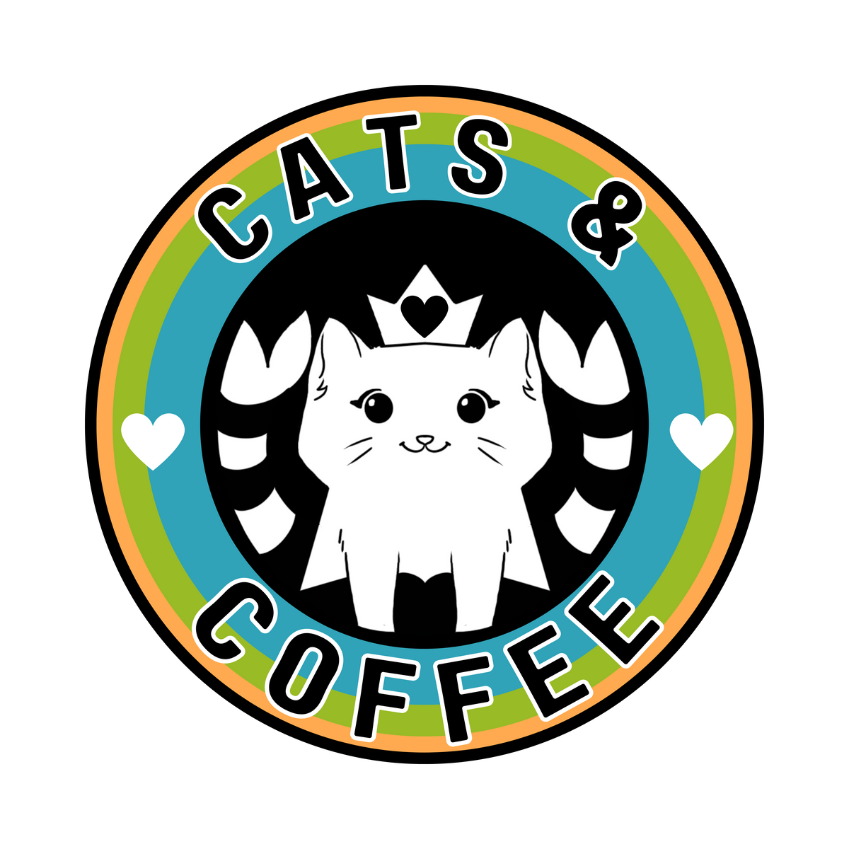Cats & Coffee Sticker – princesscecily